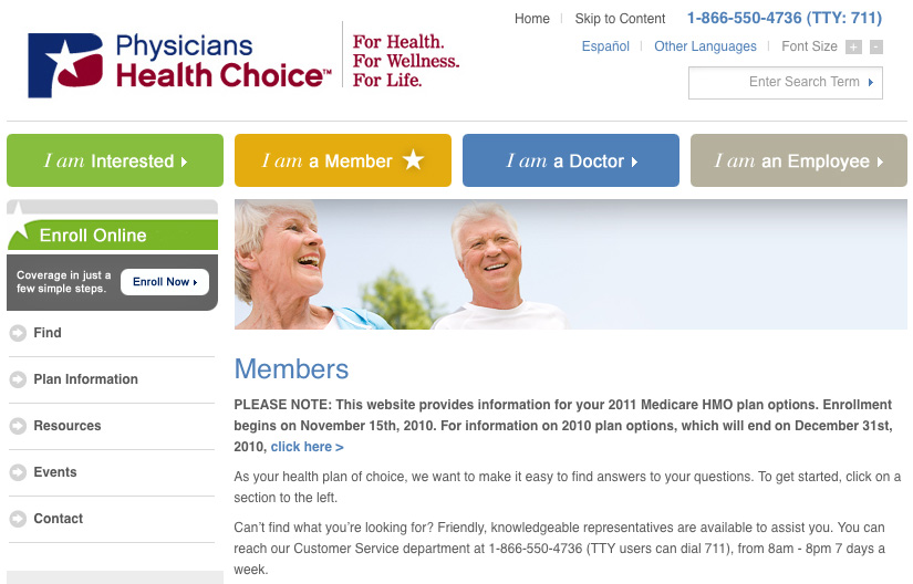 Photo Release -- Physicians Health Choice Unveils New